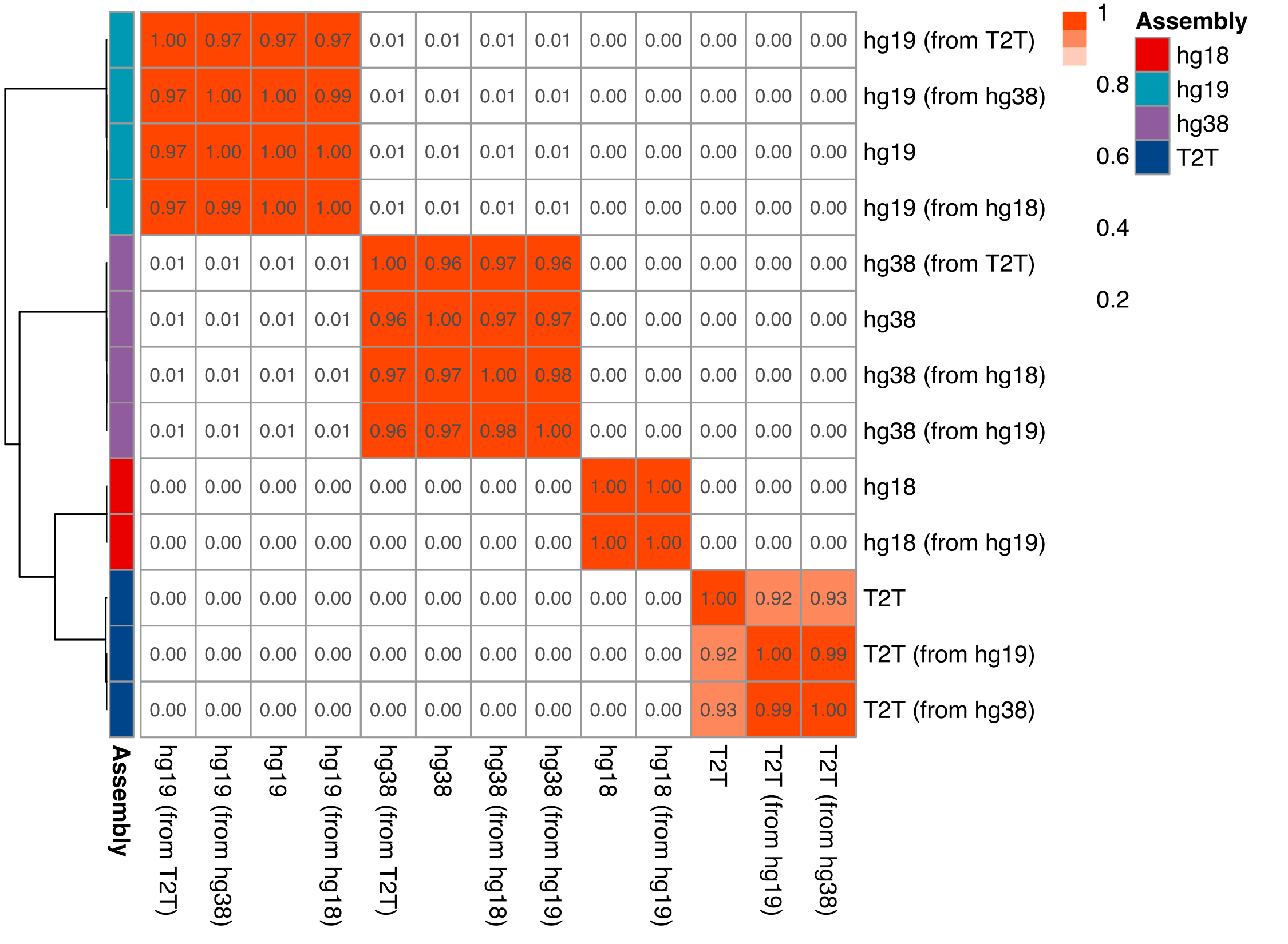 Genomic coordinates of CTCF binding sites, with orientation • CTCF
